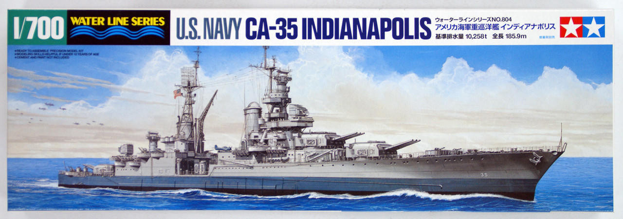 Tamiya 1/700 US Cruiser USS Indianapolis CA-35 Model Kit - Wonderland ...