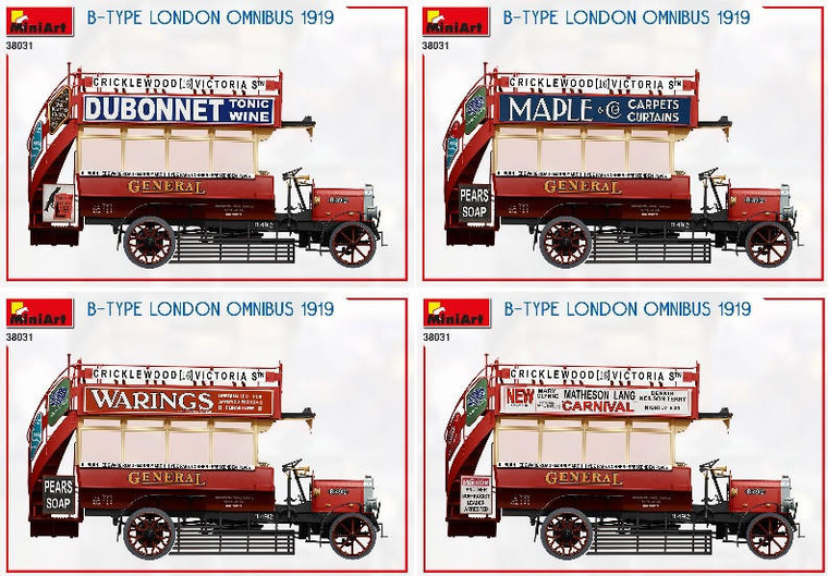 MiniArt 1/35 B Type London Omnibus Model Kit - Wonderland Models ...