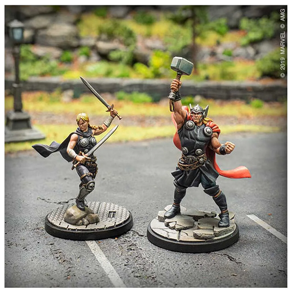 Atomic Mass Games Marvel Crisis Protocol: 011 Thor and Valkyrie ...