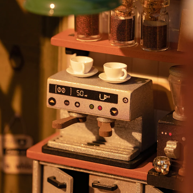 Rolife Cafe Wooden Diorama Kit - Wonderland Models | DG162 | £39.99
