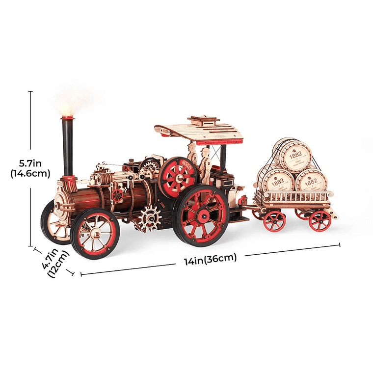 Rokr Steam Engine Mechanical 3D Wooden Kit - Wonderland Models | LKA01 ...