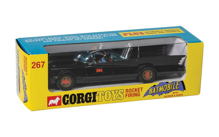 Corgi Batmobile with Batman and Robin Figures Diecast Model ...