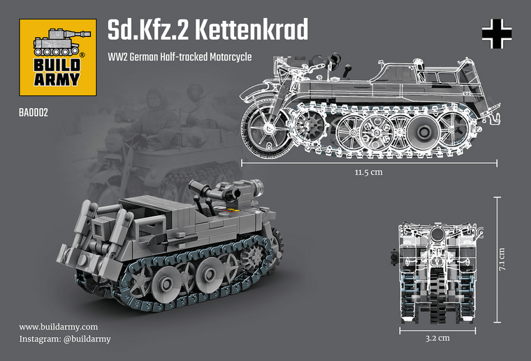 Build Army 1/31 Kettenkrad - Wonderland Models | B0002 | £16.50