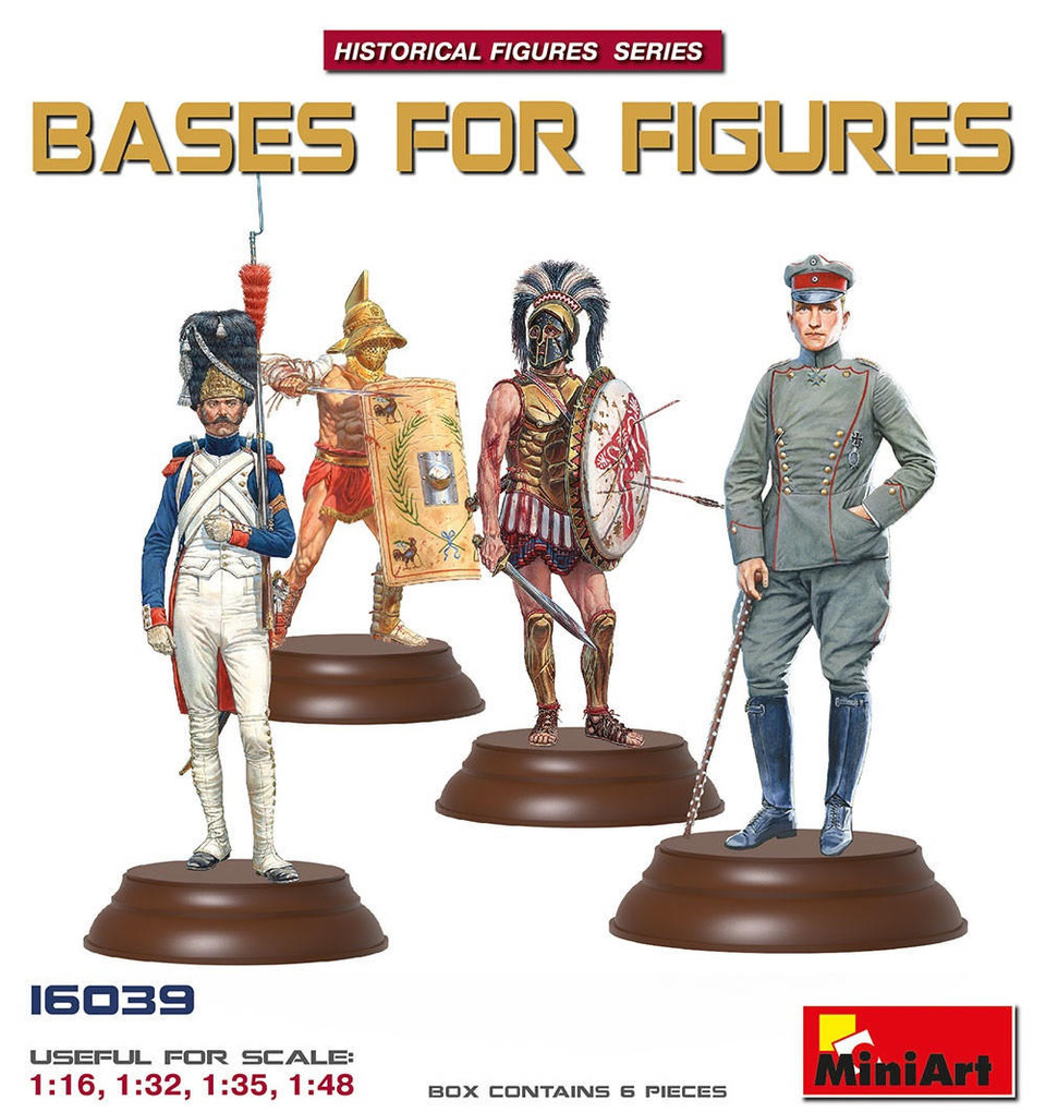 MiniArt 1/16 Scale Figure Bases 6pcs - Wonderland Models | MT16039 | £9.99