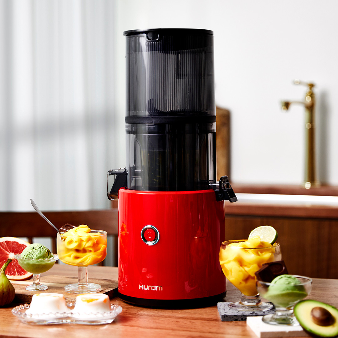 Hurom H300 Self-Feeding Slow Juicer in Red | Energise Your Life