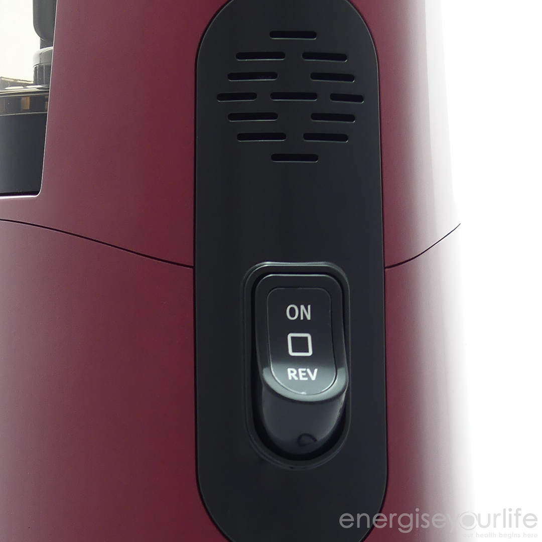 Hurom H-AA Alpha Vertical Slow Juicer in Red | Energise Your Life