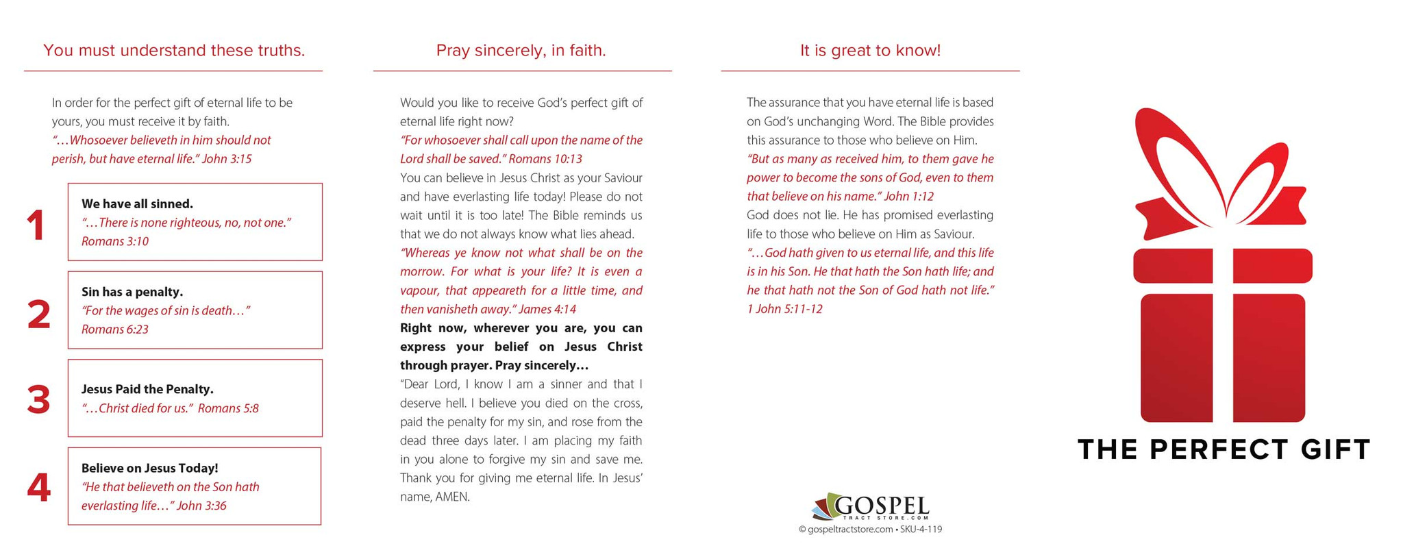 Christmas Gospel Tract | The Perfect Gift from God
