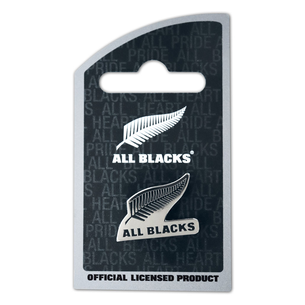 2023 All Blacks Rugby Fern Logo Pin - Silver - NZ Post Collectables