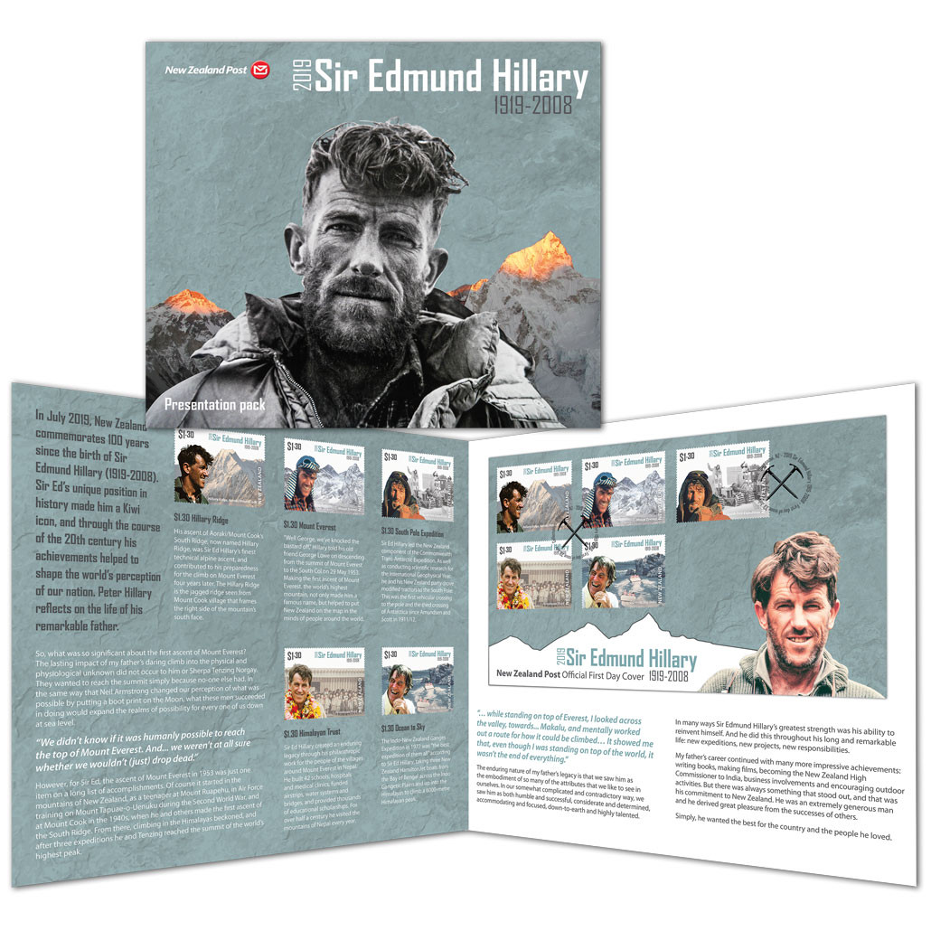 2019 Sir Edmund Hillary 1919-2008 - NZ Post Collectables