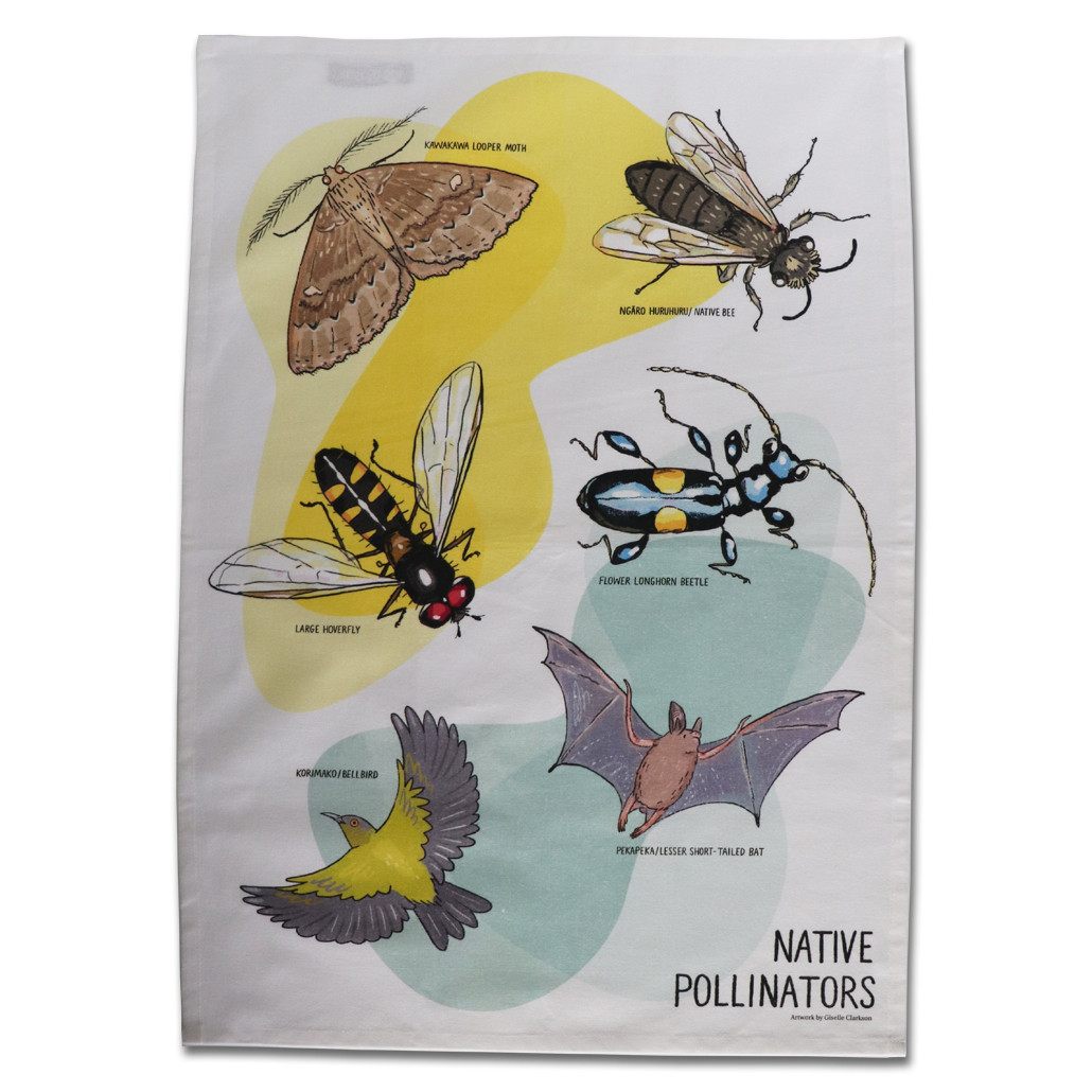 Native Pollinators Tea Towel - NZ Post Collectables