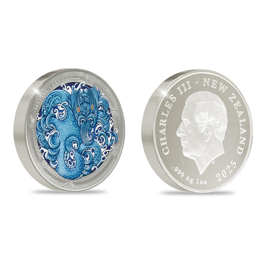 2025 Water Taniwha 1oz Silver Proof Coin - NZ Post Collectables