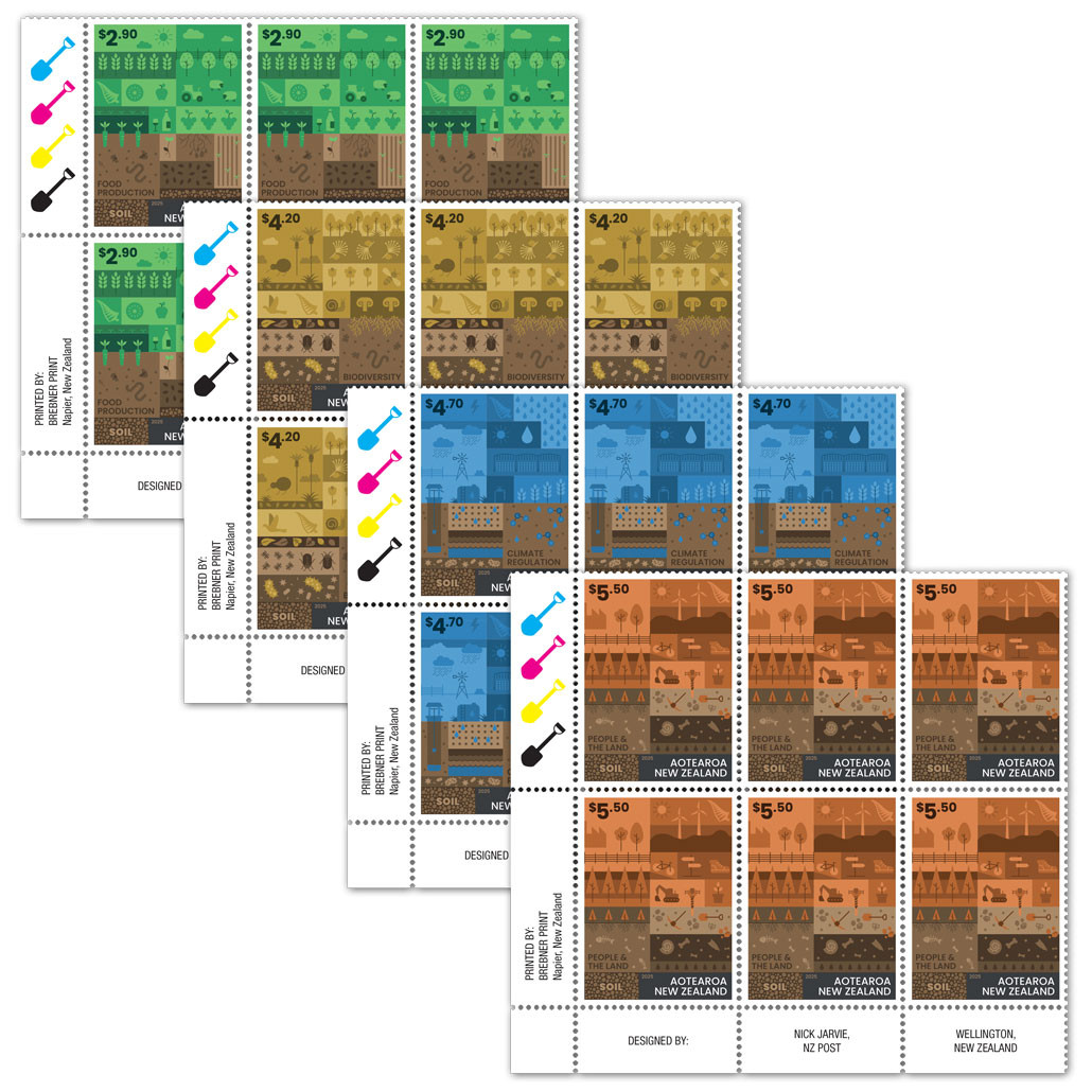 Soil: The Foundation of Life Set of Plate Blocks - NZ Post Collectables