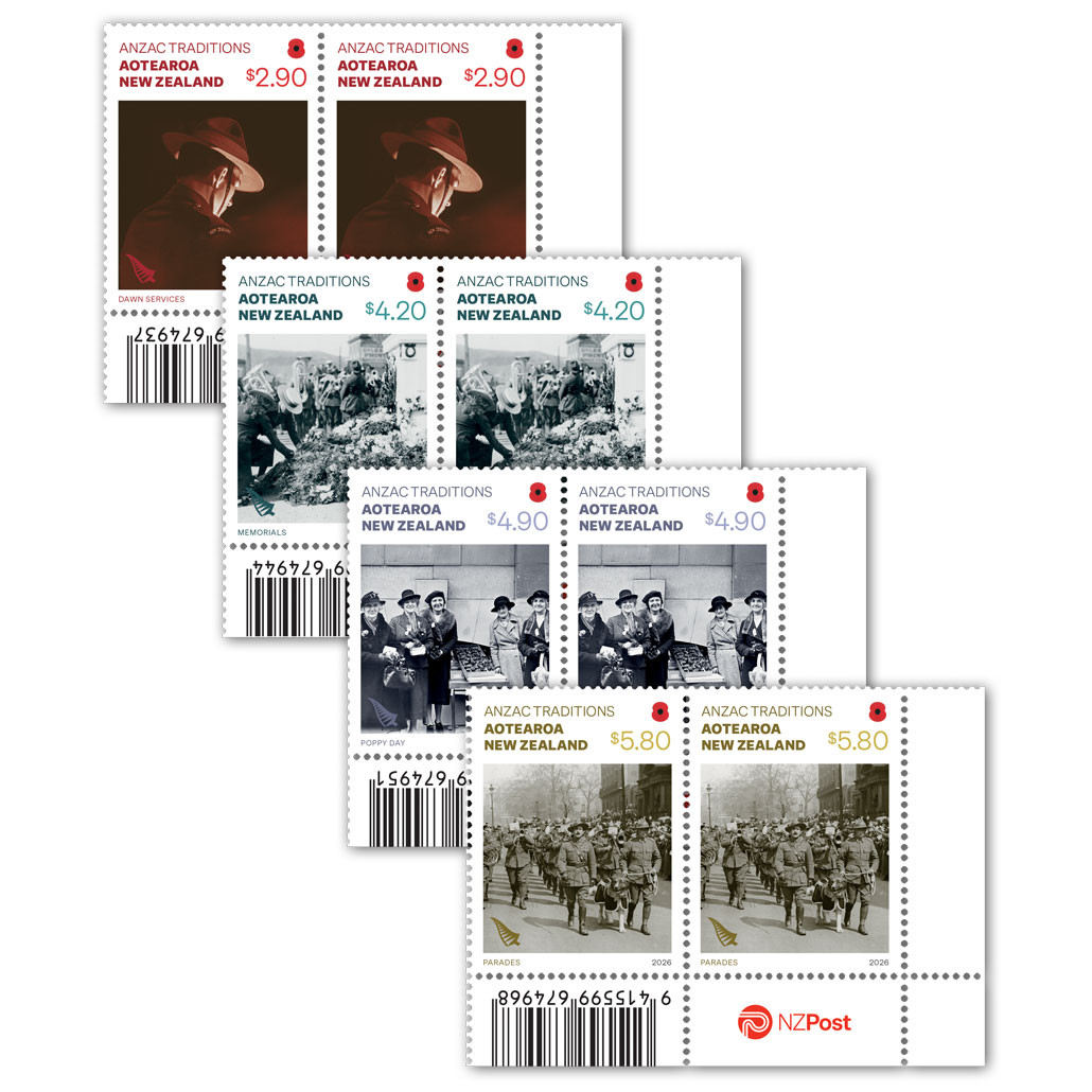 Anzac Traditions Set of Logo Blocks - NZ Post Collectables