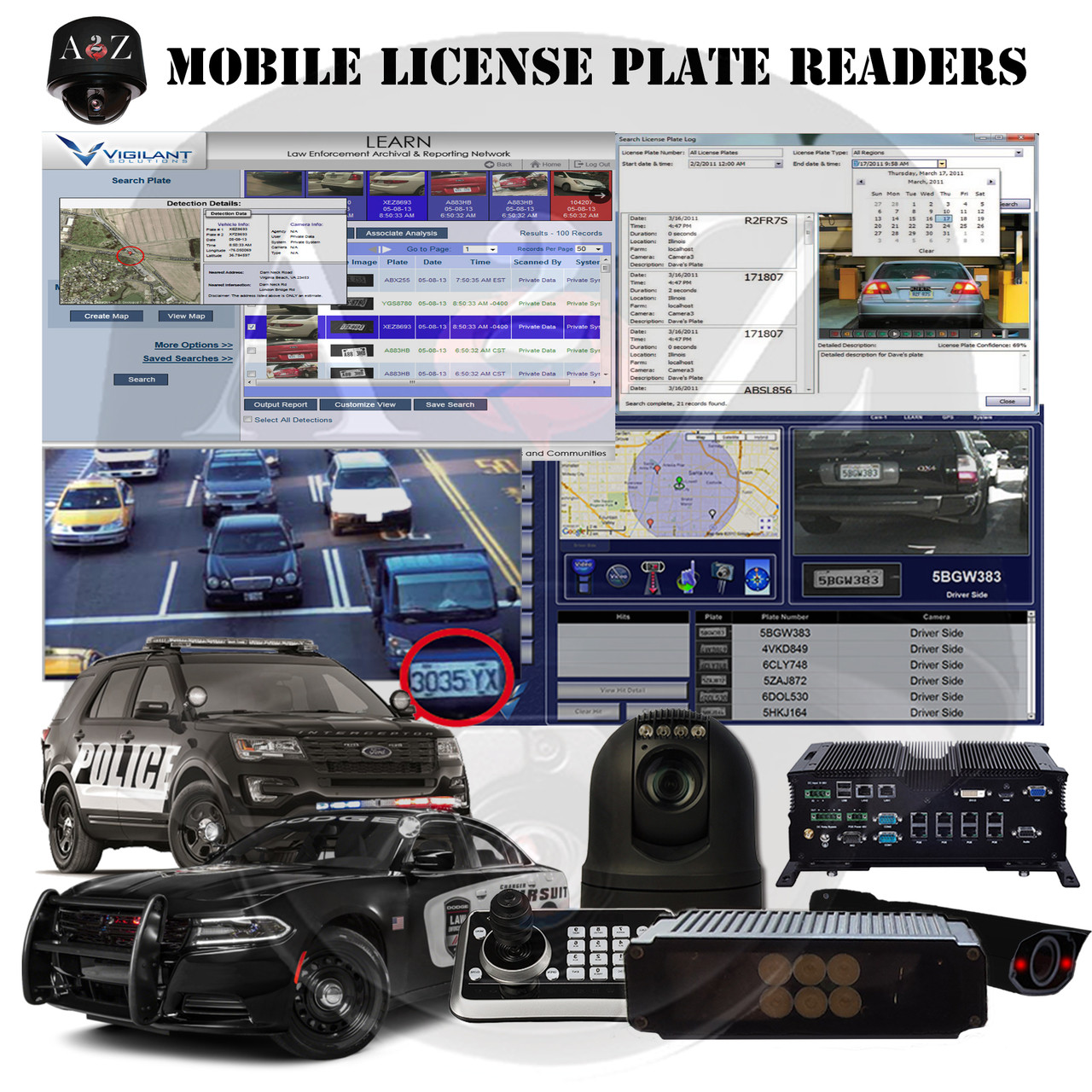 A2Z MSS-LPR Mobile License Plate Recognition Readers