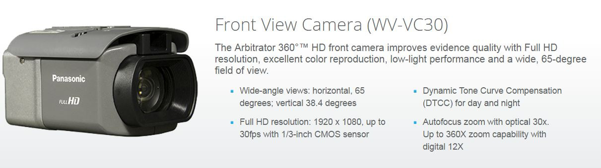 Panasonic Arbitrator 360 HD Police Mobile Video Recorder