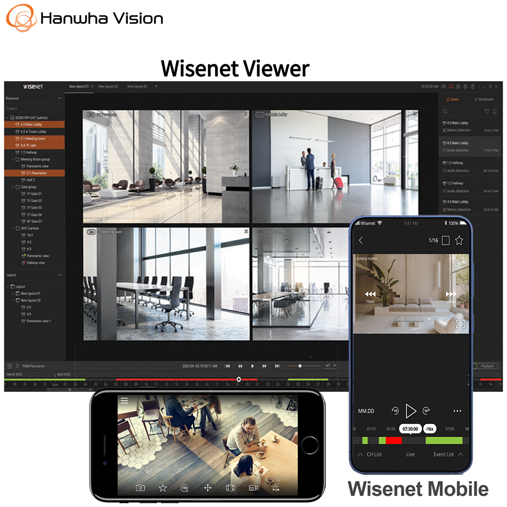 Hanwha XRN-3220B2 – 32CH NVR, 520Mbps, 8 HDD Bays, AI & Wisenet Compatible