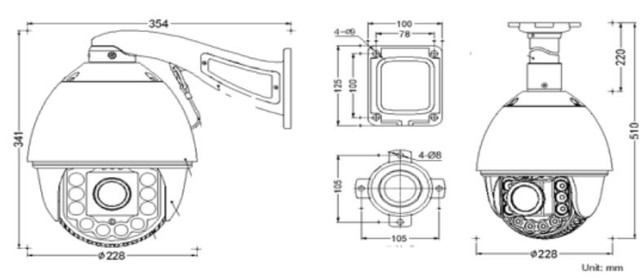 Bosch MIC-550 CCTV Infrared IR LED PTZ Camera IP68 36x