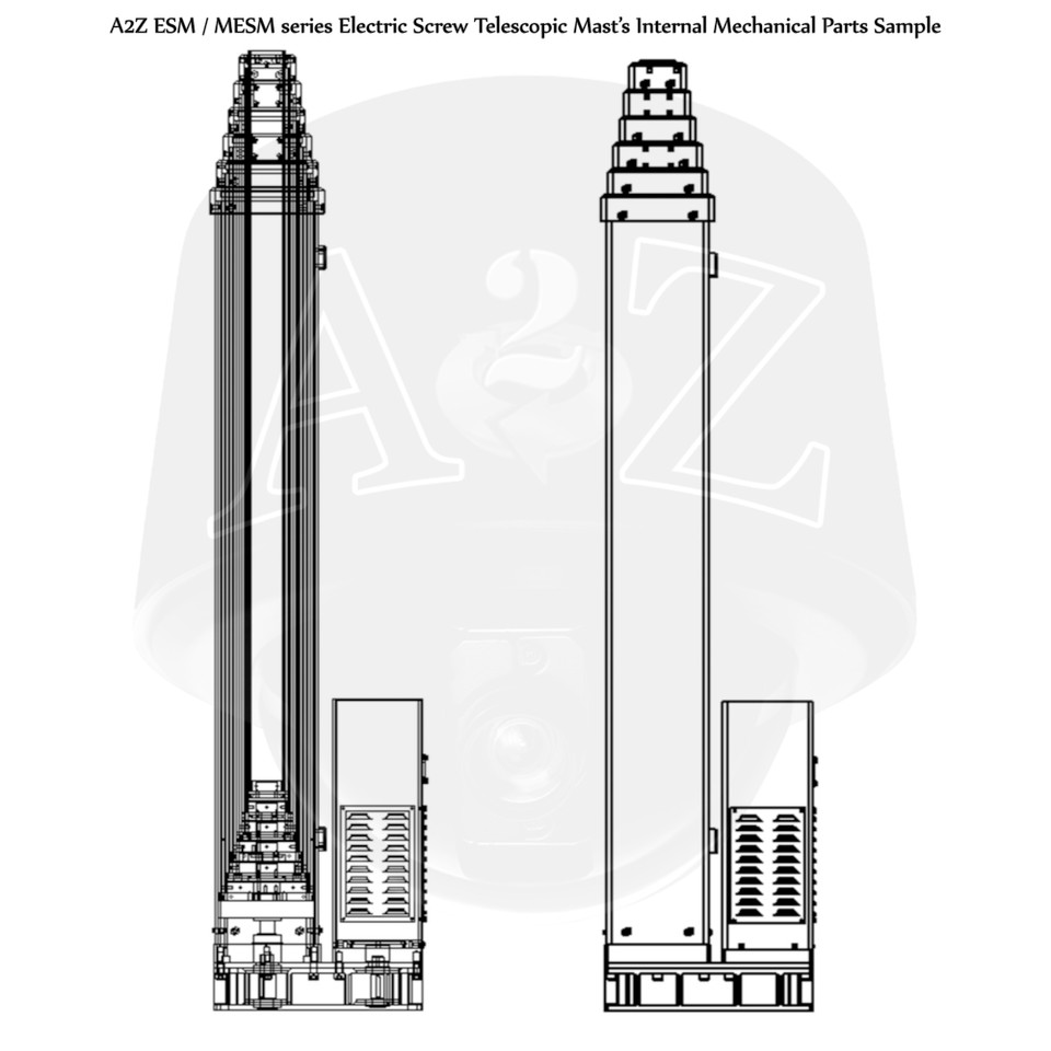 A2Z ESM Electro-Mechanical Screw Telescopic Mast Systems