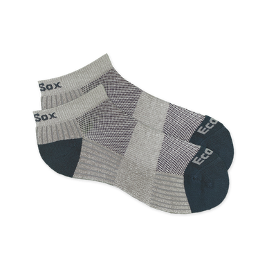 Bamboo Low Cut Extra Large Gray/Navy - EcoSox Wholesale