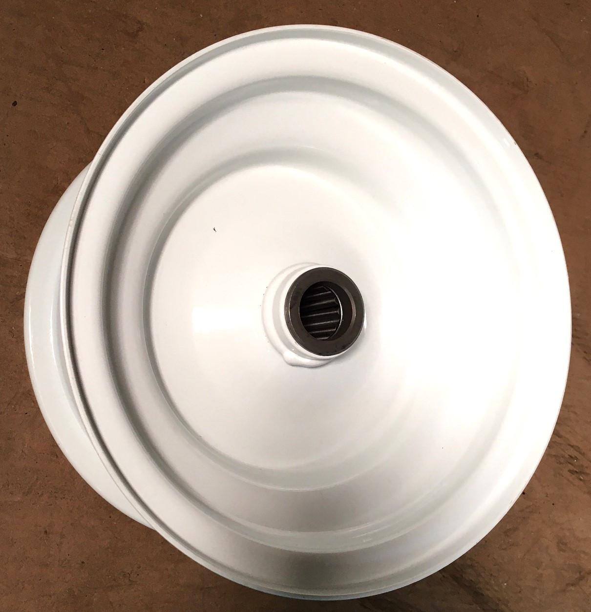 8x3.75 Steel Lawn Mower Wheel, 3" hub, 1" Roller Bearing