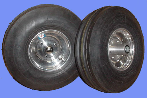 3.50-6 3-Rib Garden Trastor Tires & Aluminum Wheels