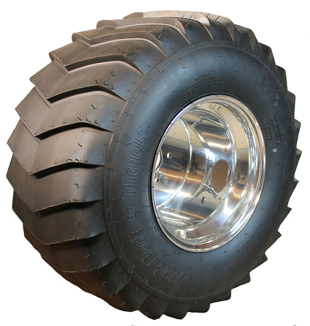 Two 26x12.00-12 Nichols Garden Tractor Pulling Tires on Douglas Wheels