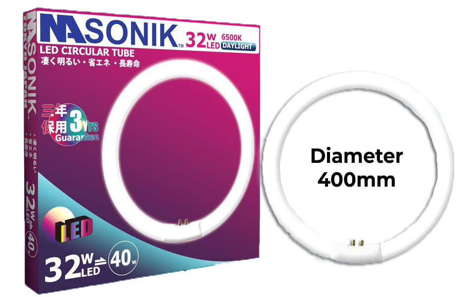 NASONIK 32W LED Circular Tube (40) Light 6500K Daylight - Selffix DIY ...