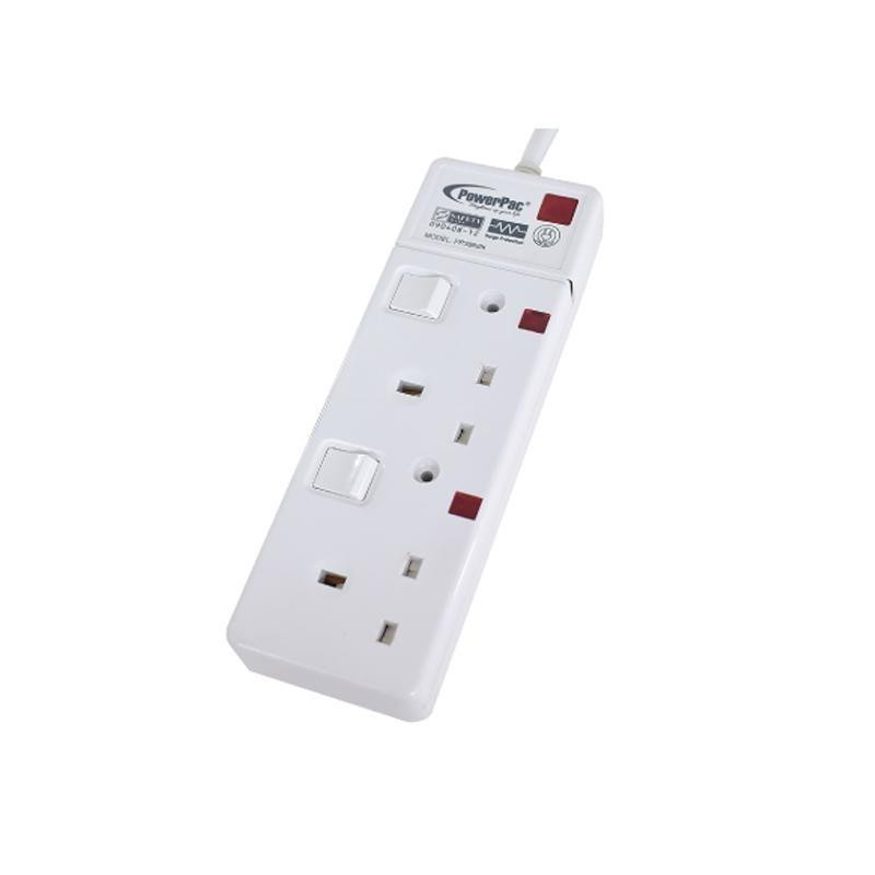 PowerPac 2-Way 3M Extension Cord with 2-Pin Direct (PP3882N) | Selffix DIY