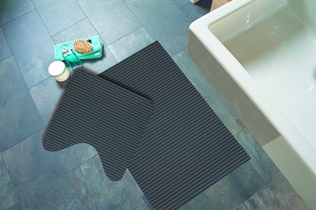 Friedola 79645 Bath-set Softy Tex Grey Anti-Slip Mat | Selffix DIY
