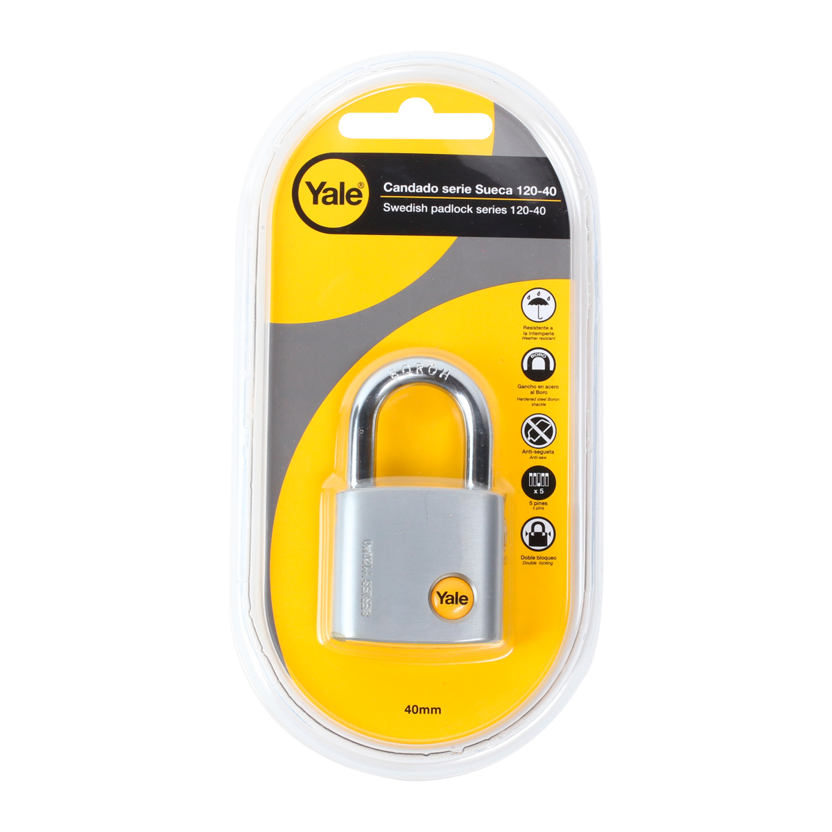 YALE Y120/40/125/1 40MM PADLOCK | Selffix DIY
