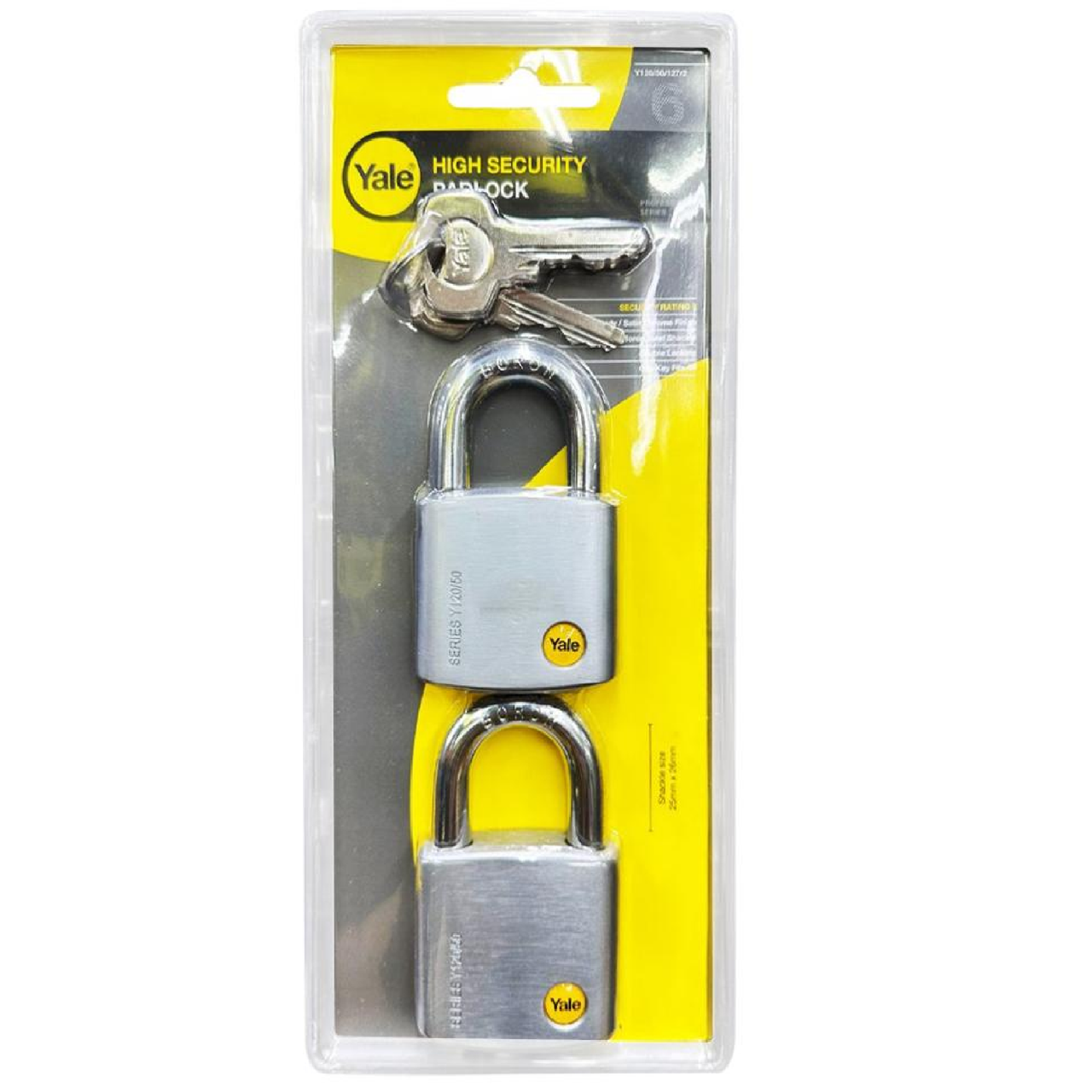 YALE Y120/50/127/2(50MM KEY-ALIKE) FREE LUGGA LOCK | Selffix DIY