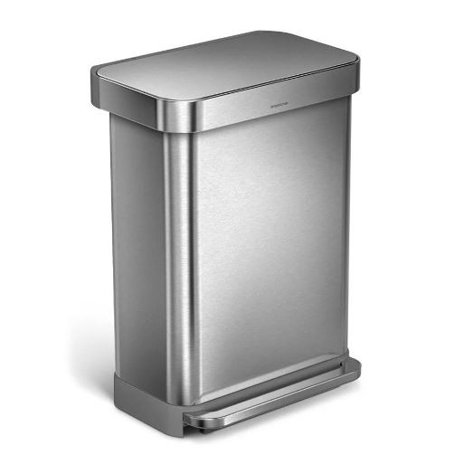 Simplehuman 45L Liner Rim Rectangular Step Can (Assorted Colors ...