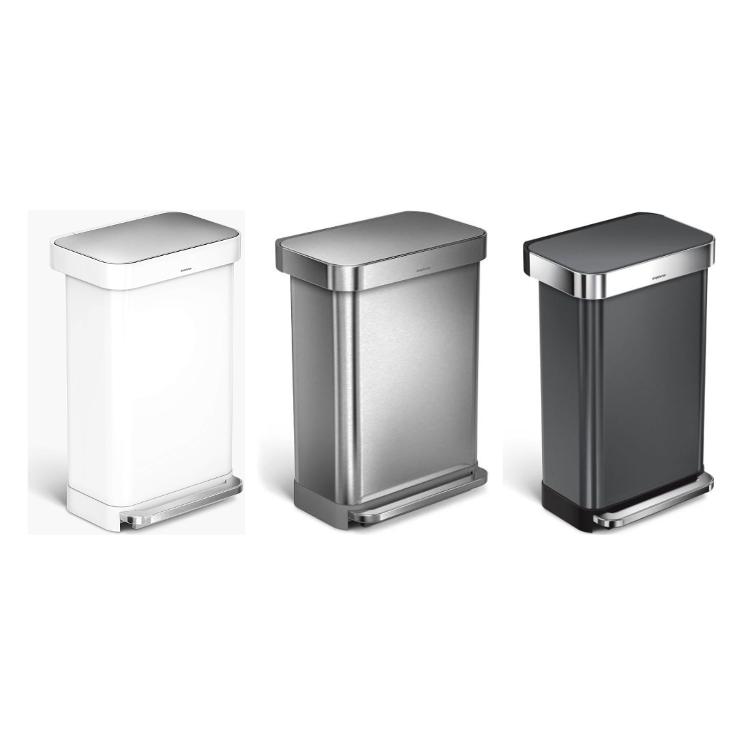 Simplehuman 45L Liner Rim Rectangular Step Can (Assorted Colors ...
