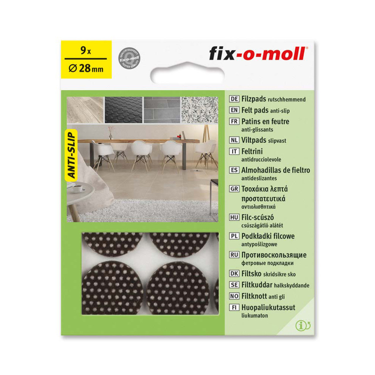 Fix-O-Moll Anti-Slip Felt Pad Self Adhesive (Assorted Types) | Selffix DIY
