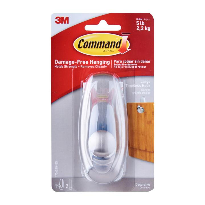 3M Command Timeless Brushed Nickel (Assorted Types) | Selffix DIY