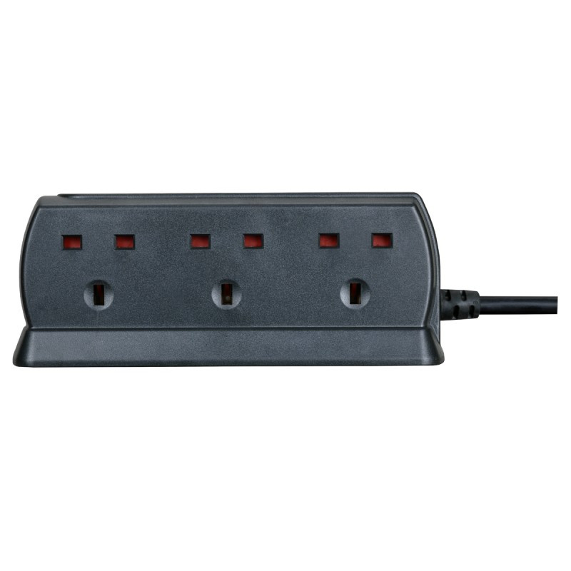 Masterplug SRGD62MB-MPA 13A 6 socket surge matt black adapter - Selffix ...