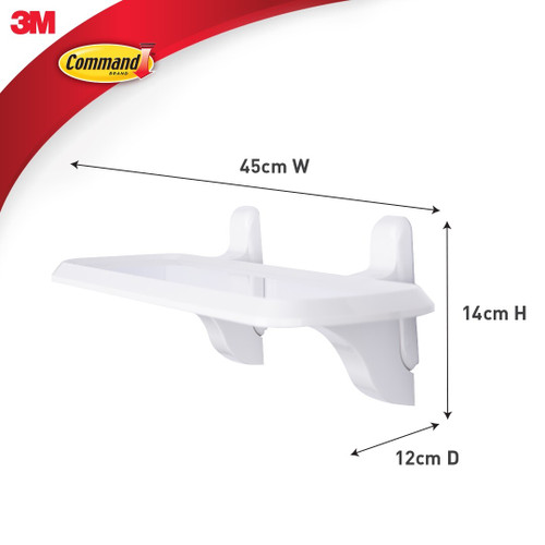 3M Command 17628D Bathroom Shelf (6 Pack/Case) | Selffix DIY