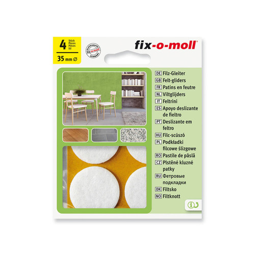 Fix-O-Moll Felt Gliders Self Adhesive (Assorted Types) | Selffix DIY