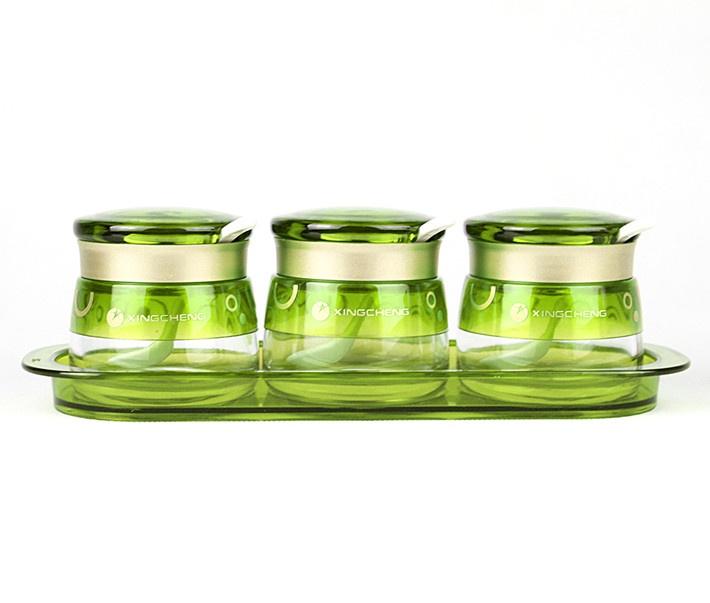 Glass Condiment Container 3pcs â€“ Green - Selffix DIY Online Store