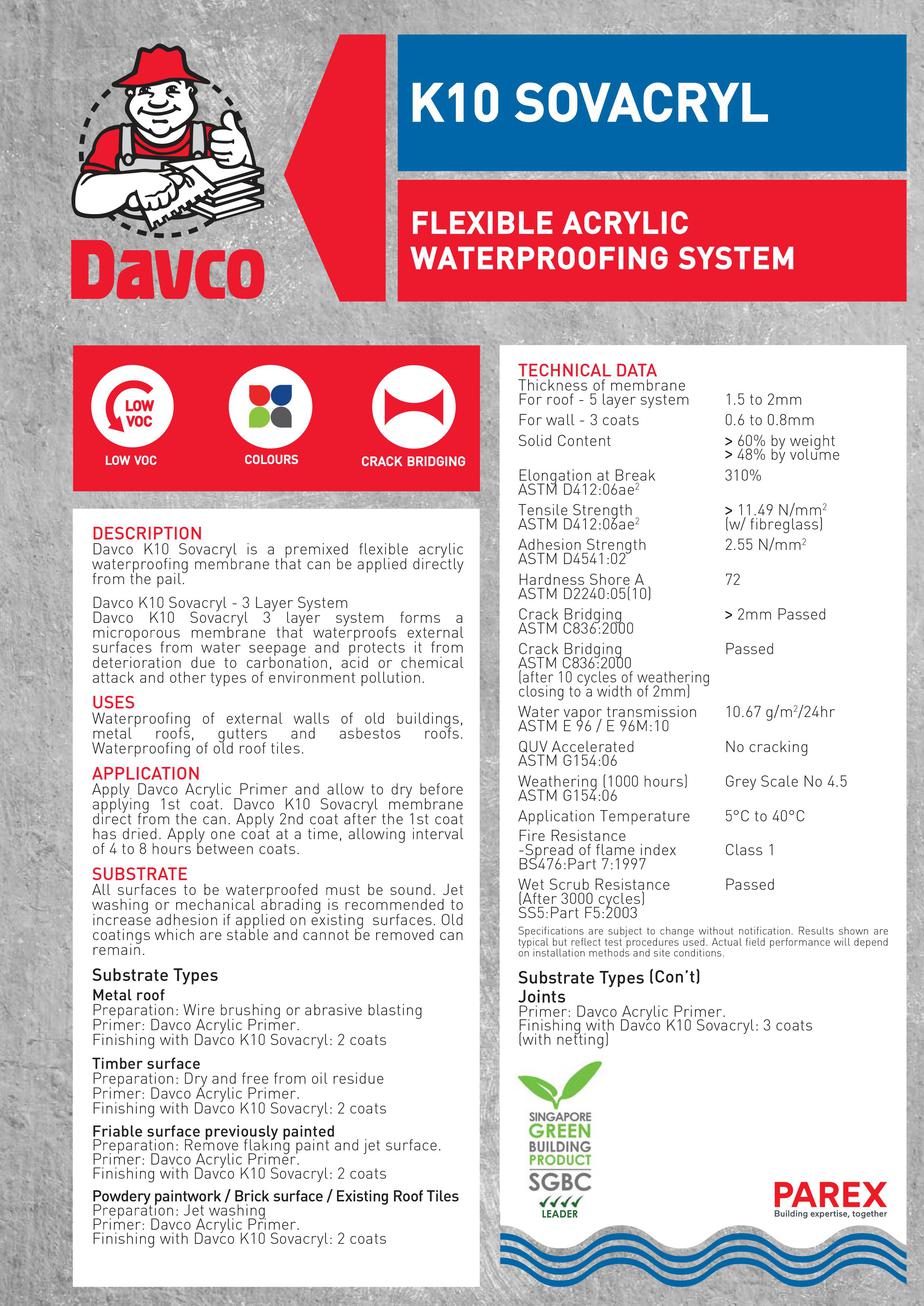 Davco K10 Sovacryl Roof Tile Brown 1L - Selffix DIY Online Store