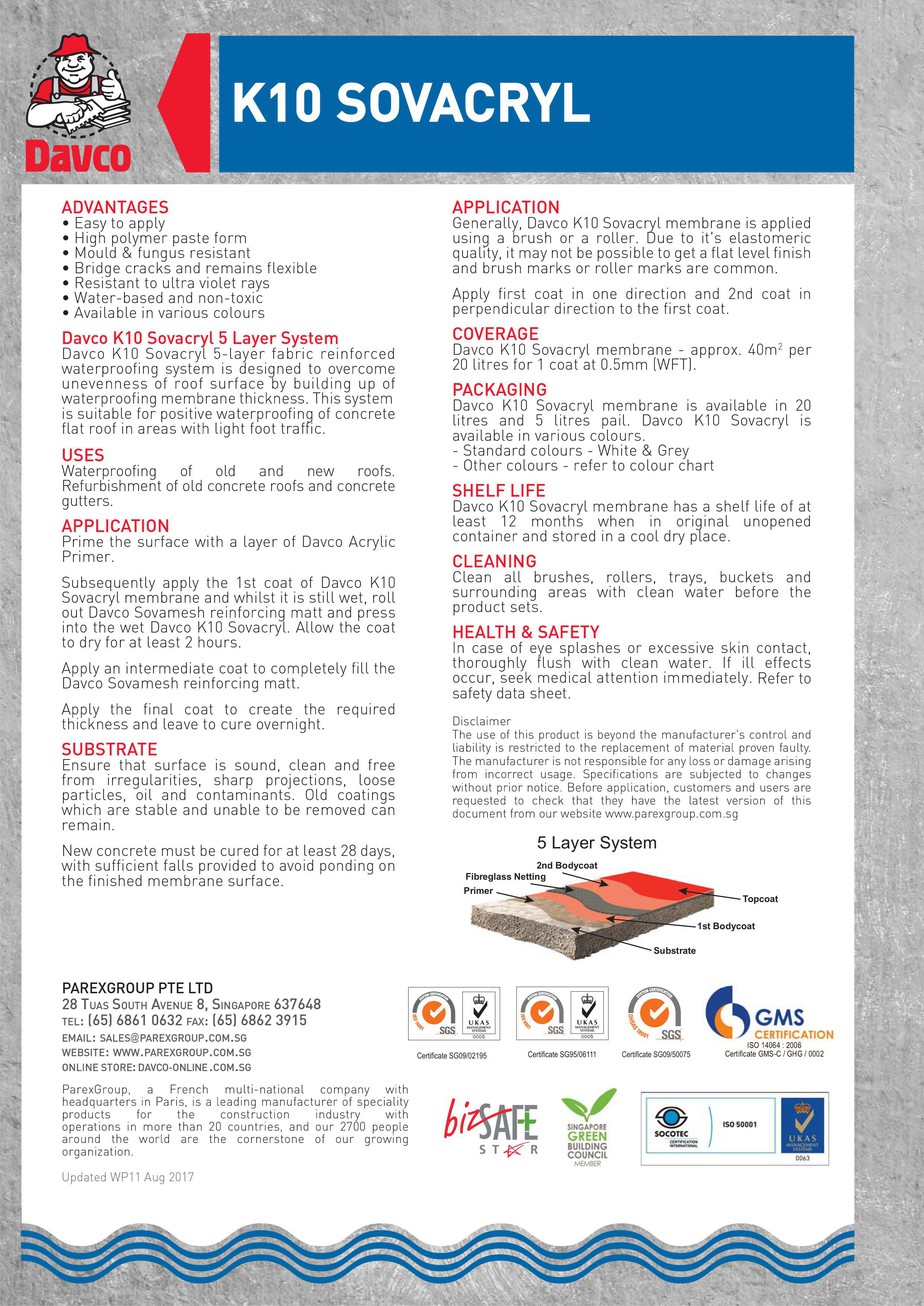 Davco K10 Sovacryl Roof Tile Brown 1L - Selffix DIY Online Store