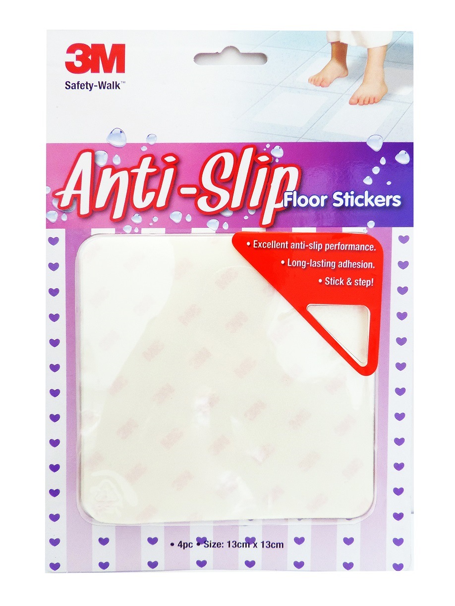 3M Safety-Walk Anti-Slip Floor Stickers 13cmx13cm (4-pcs) | Selffix DIY