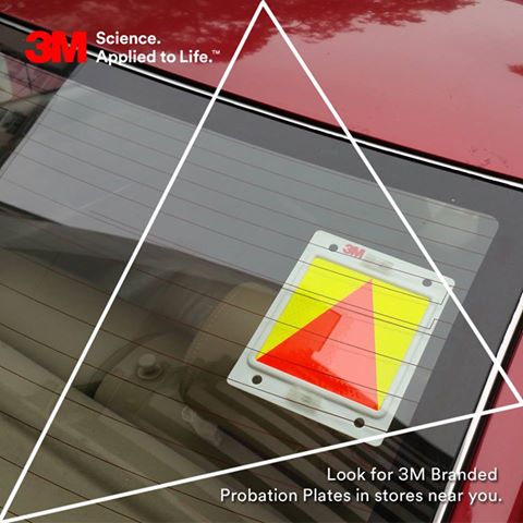3M Probation Plate (Reflective License Plate) - Selffix DIY Online Store