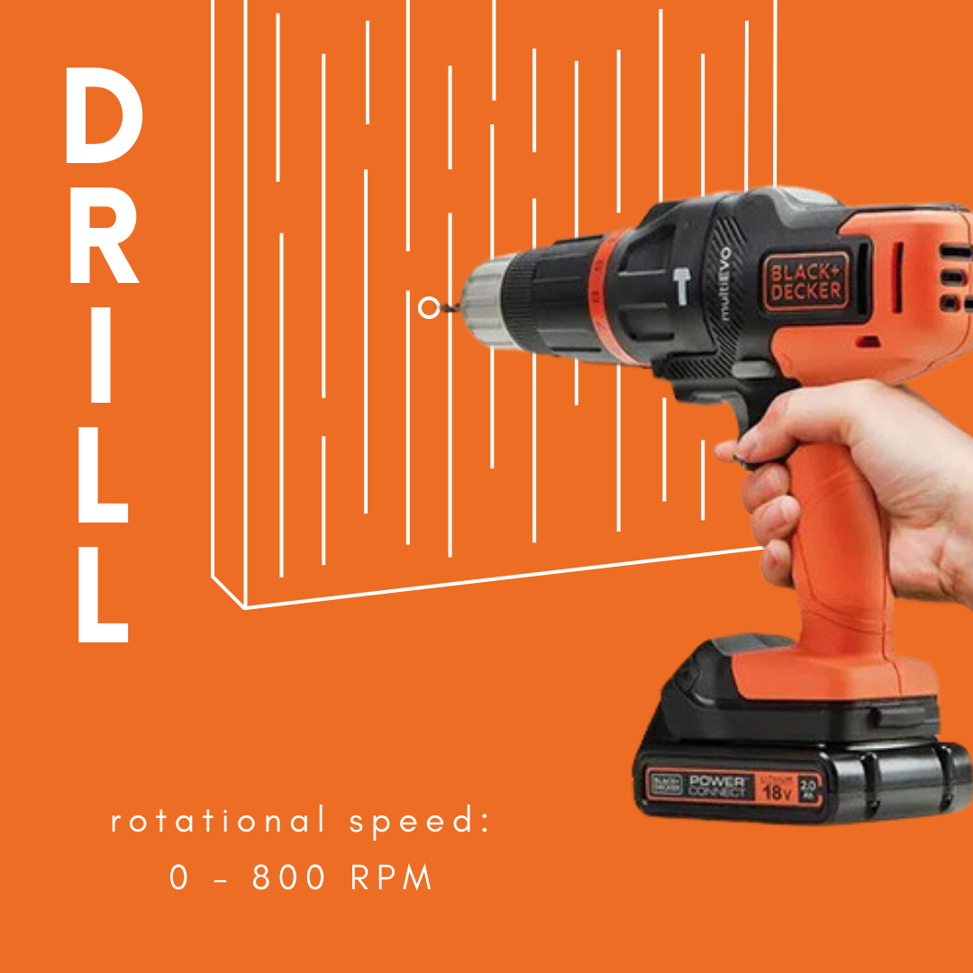 Black & Decker EVO185 20V Multi EVO with 3 Head Attachments | Selffix DIY