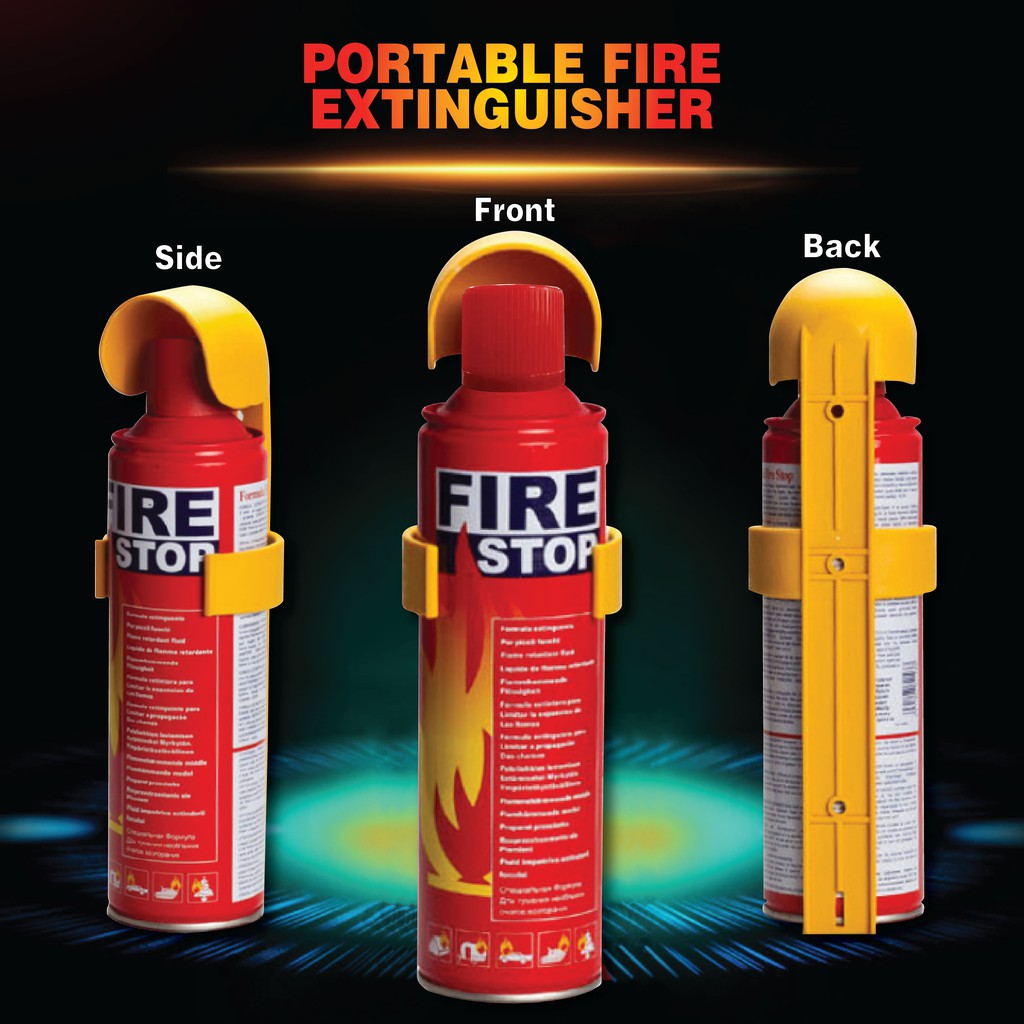 Fire Stop Portable Fire Extinguisher 500ml | Selffix DIY