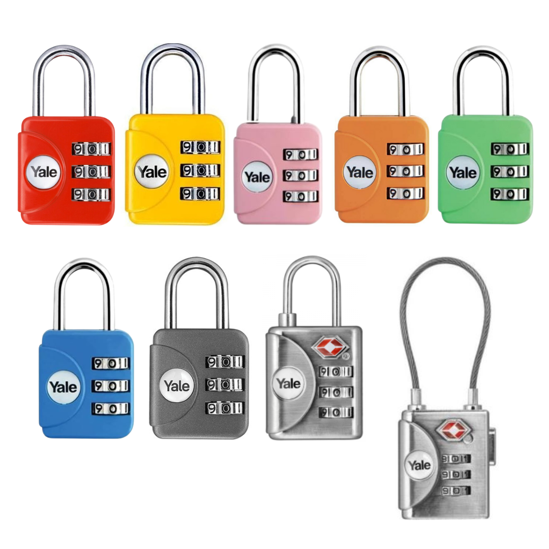 Yale Travel / Luggage Padlock (Assorted Colors) | Selffix DIY