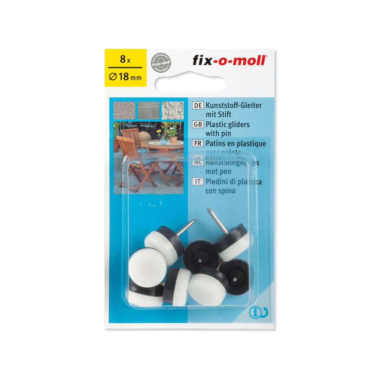 Fix-O-Moll Plastic Gliders with Pin & Insulate (Assorted Sizes ...