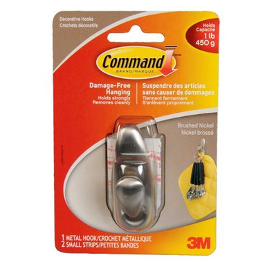 3M Command FClassic Nickel HKS Small FC11-BN - Selffix DIY Online Store