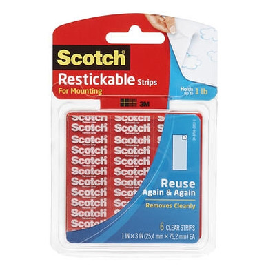 3M Scotch Reusable Strips 1 x 3 inch R101 | Selffix DIY