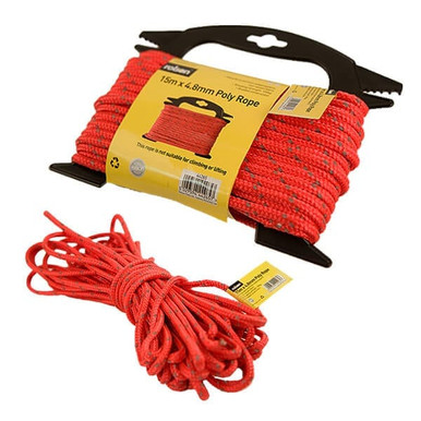 Rolson 15x4.8mm Red Reflective Rope | Selffix DIY